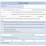 Contractor Liability Release Form - Sample Forms