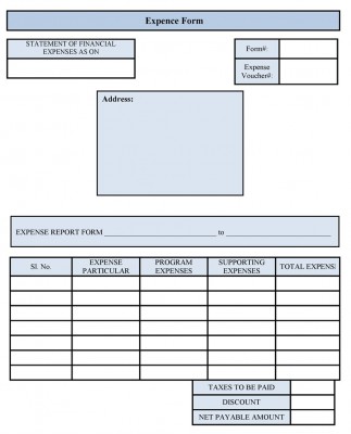 Free Expense Form - Sample Forms