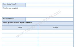 Complaint Resolution Form - Sample Forms