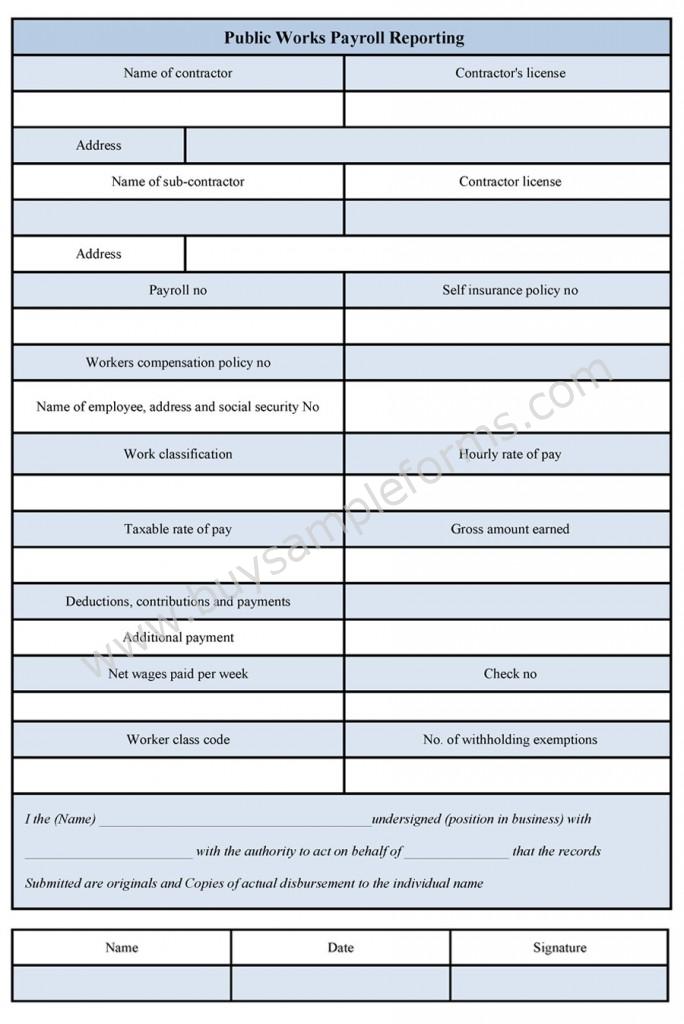 Payroll Form Archives - Sample Forms