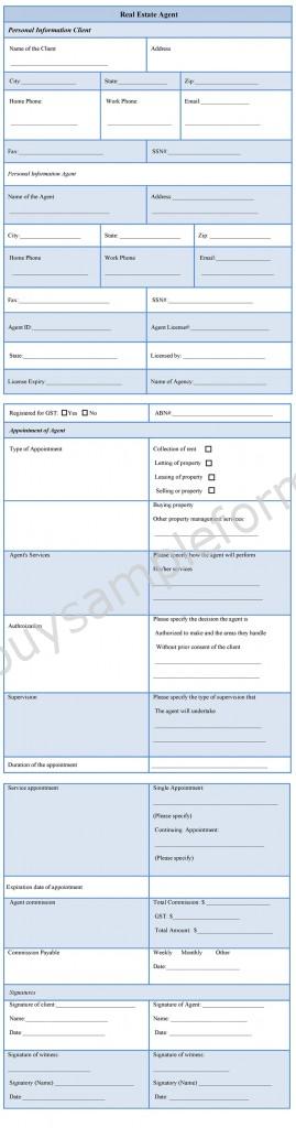 Real Estate Agent Forms - Sample Forms