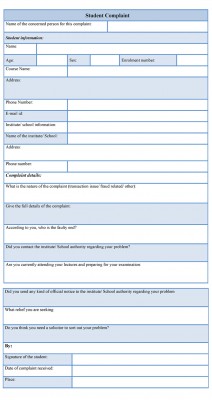 18+ Complaint Forms | Online Complaint Form Templates in MS Word