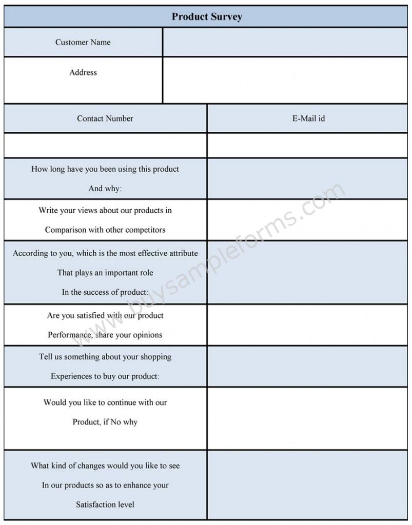 Survey Forms Archives - Sample Forms