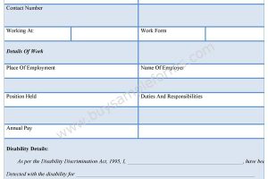 Disability Forms Archives - Sample Forms