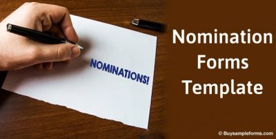 Nomination Forms Template | Online Nomination Forms