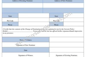 Nomination Forms Archives - Sample Forms