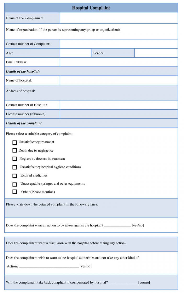 18+ Complaint Forms | Online Complaint Form Templates in MS Word