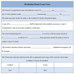 Residential Rental Lease Format Download Word Template