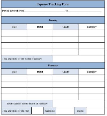 Printable Expense Tracking Form Template Word Download